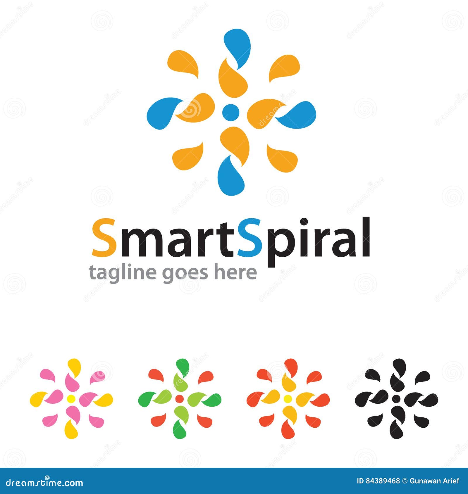 Abstract Spiral Logo Template Design Vector Stock Vector - Illustration ...