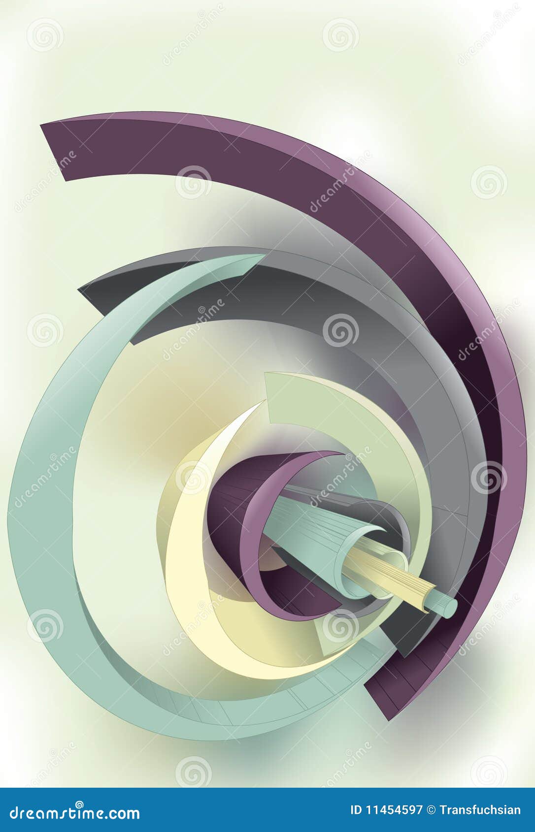 Abstract Spiral Shape in 3D Stock Vector - Illustration of modern ...