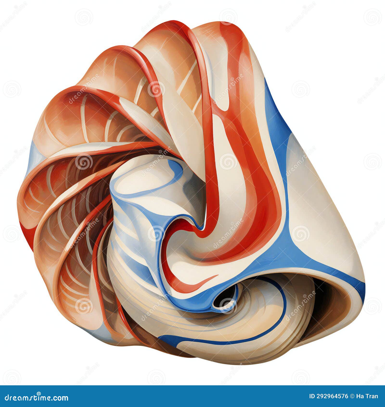 Abstract of a Spiral Shape, Generated Graphics Stock Illustration ...