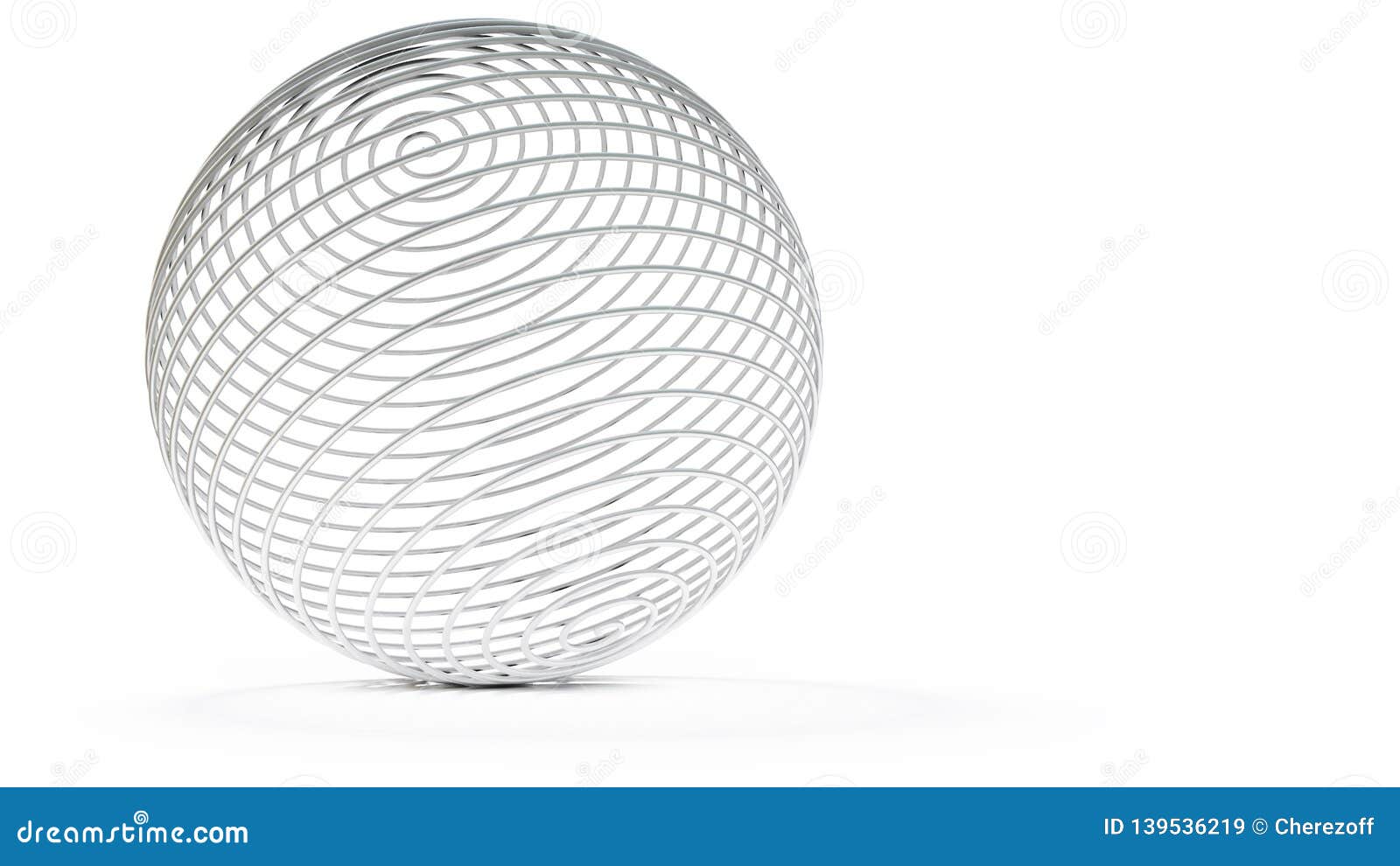 Abstract Spiral Sphere with Shadow Stock Illustration - Illustration of ...