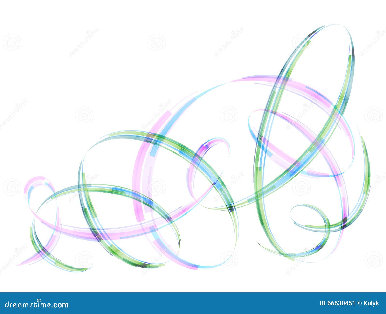 Abstract Spiral Stripes in Form of Loops and Arcs Stock Vector ...