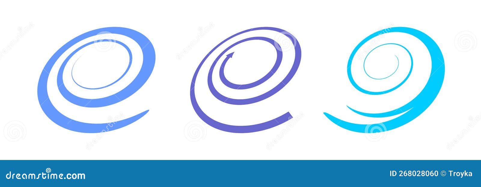 Abstract Spiral Swirl Icons. Design Elements Set Stock Vector ...