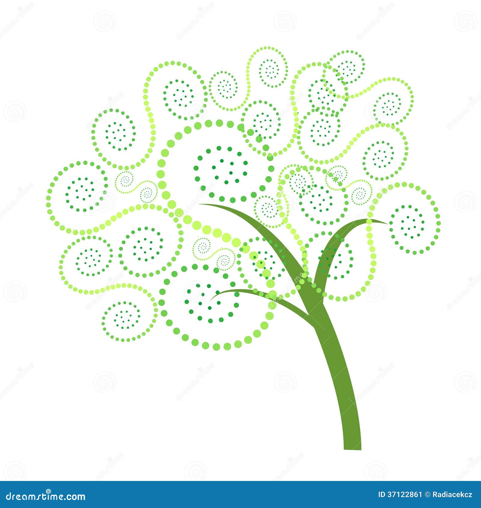 Abstract Spiral Tree Vetor Illustration Stock Vector - Illustration of ...