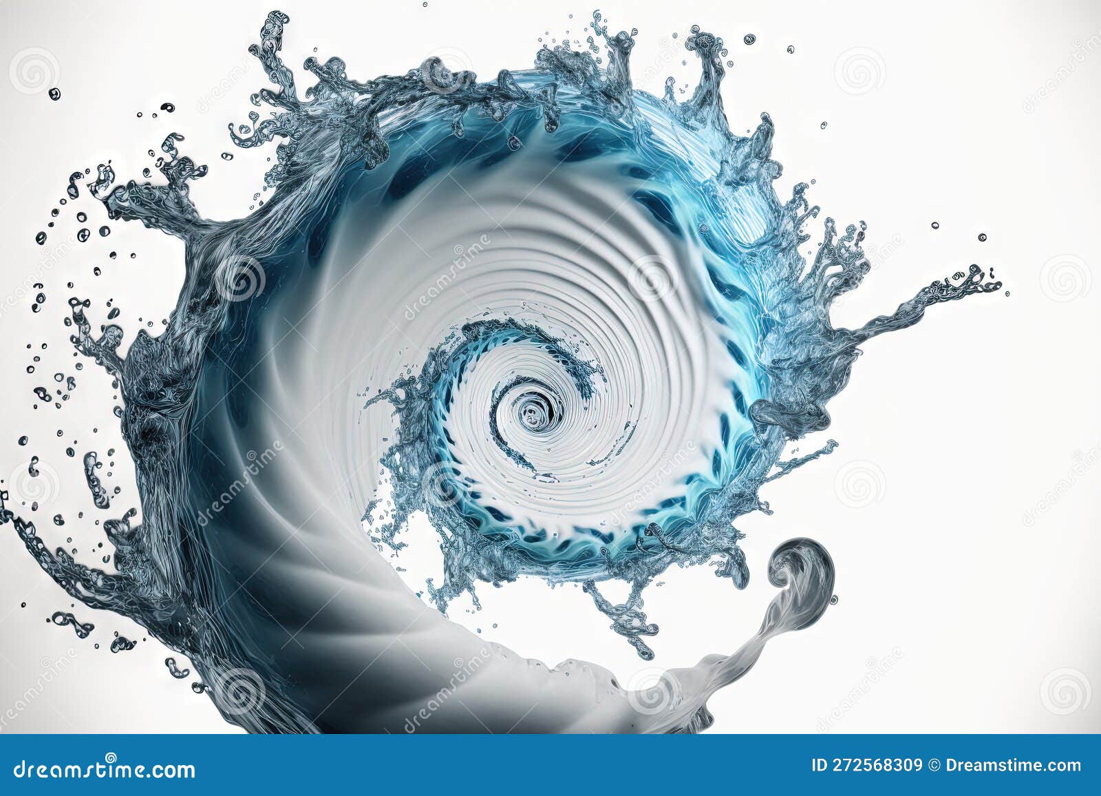 Spiral Water Splash Isolated On White Background Stock Photo | CartoonDealer.com #367160910
