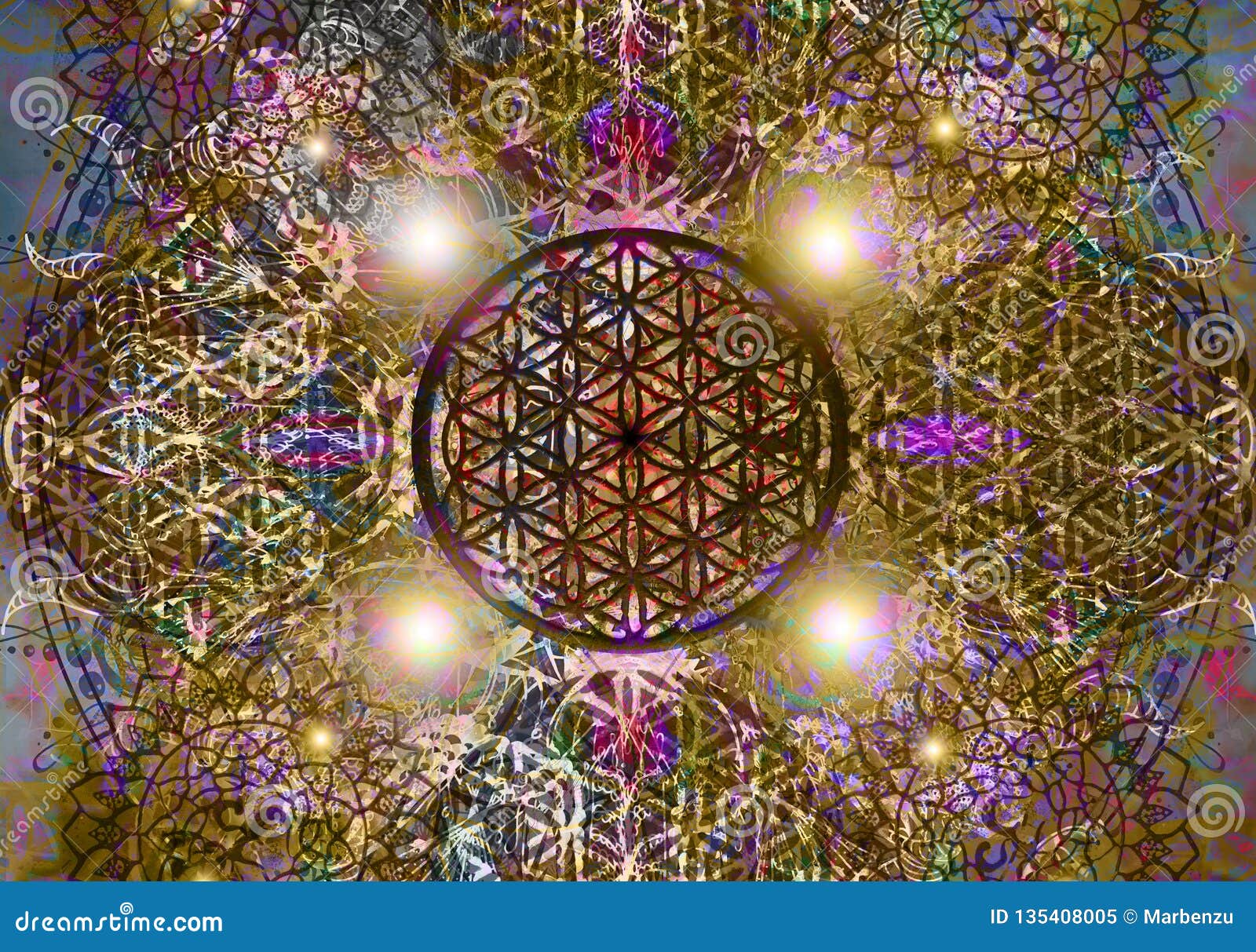 Spiritual Background With Chakras Symbol Isolated In Color Background ...