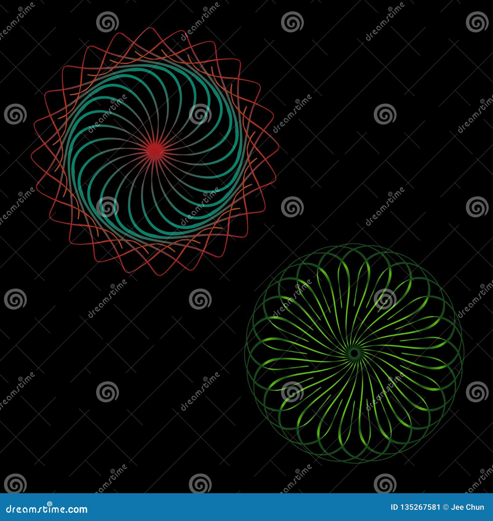 Abstract Spirograph Art , Parabolic Curve of Line in Circle Form ...