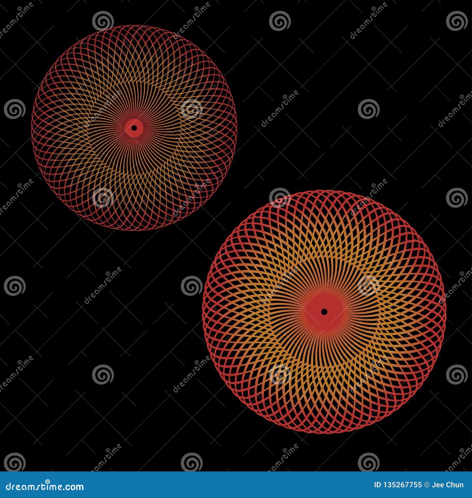 Abstract Spirograph Art , Parabolic Curve of Line in Circle Form ...