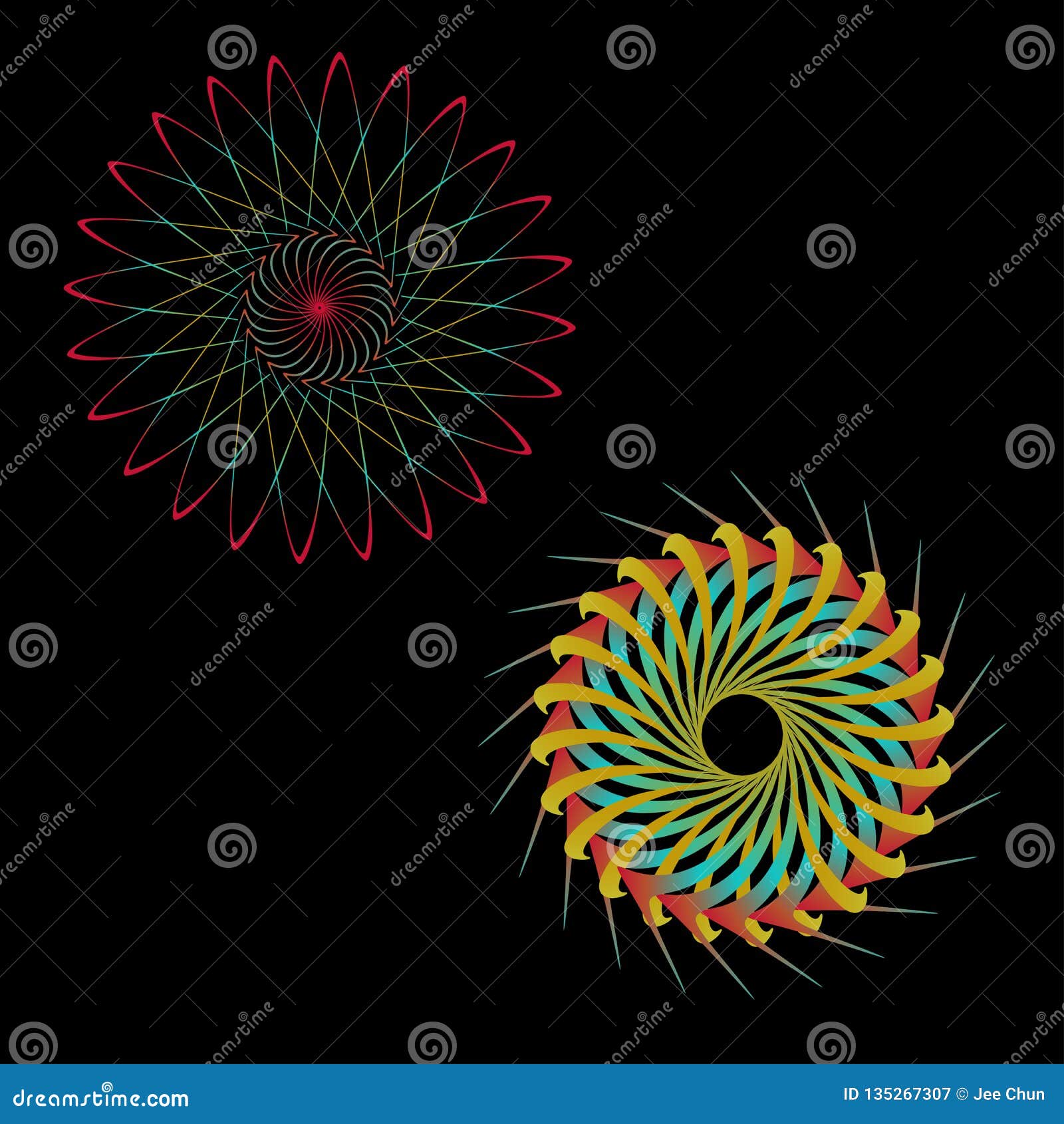 Abstract Spirograph Art , Parabolic Curve of Line in Circle Form ...