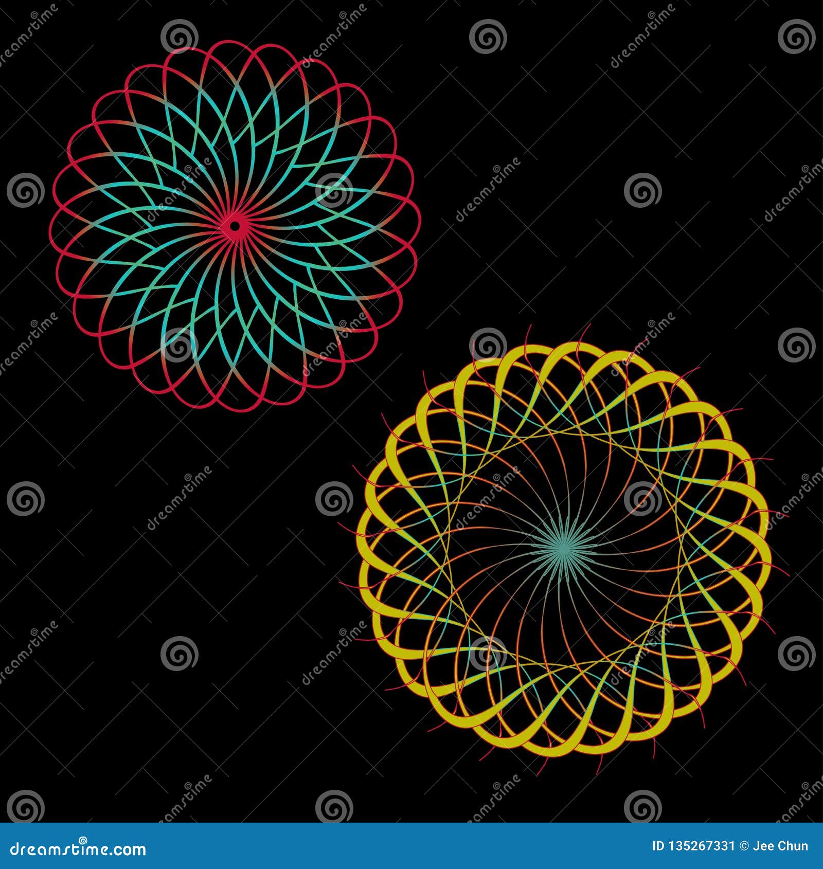 Abstract Spirograph Art , Parabolic Curve of Line in Circle Form ...