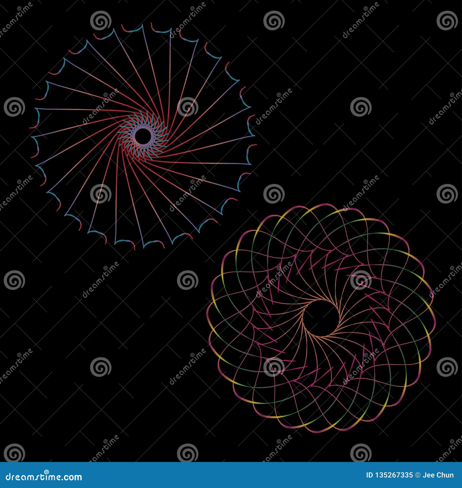 Abstract Spirograph Art , Parabolic Curve of Line in Circle Form ...