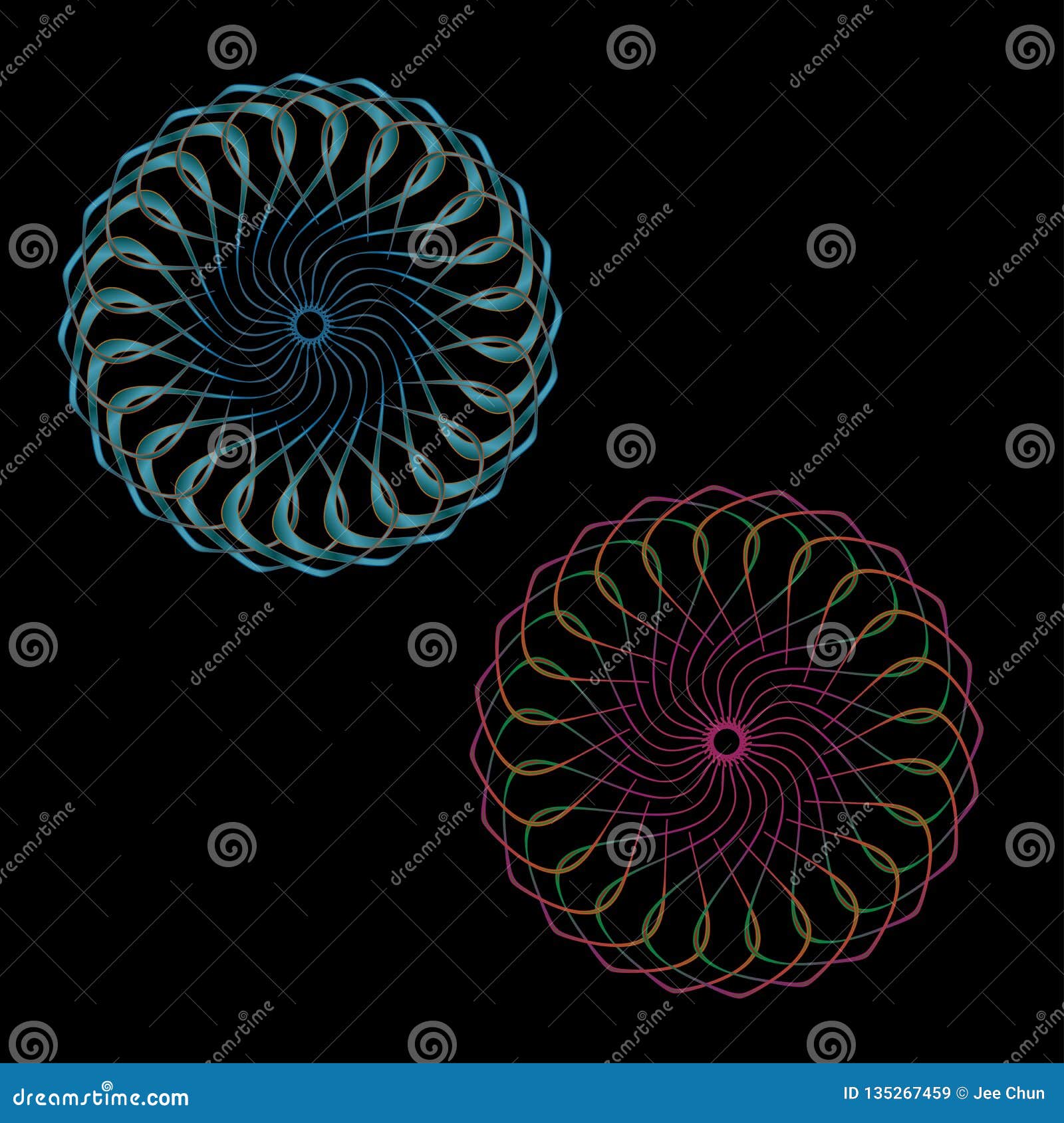 Abstract Spirograph Art , Parabolic Curve of Line in Circle Form ...