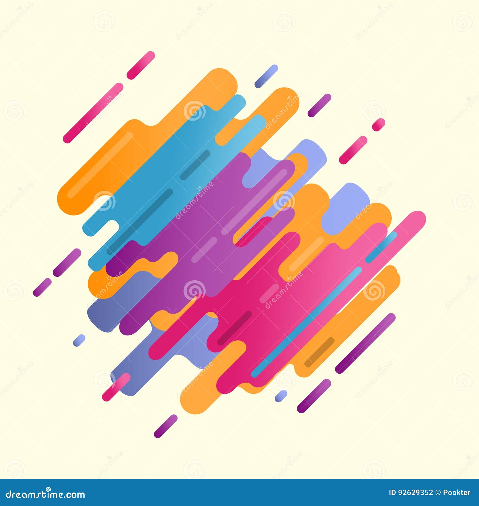 Abstract Splash Art Digital Paint. Stock Vector - Illustration of ...