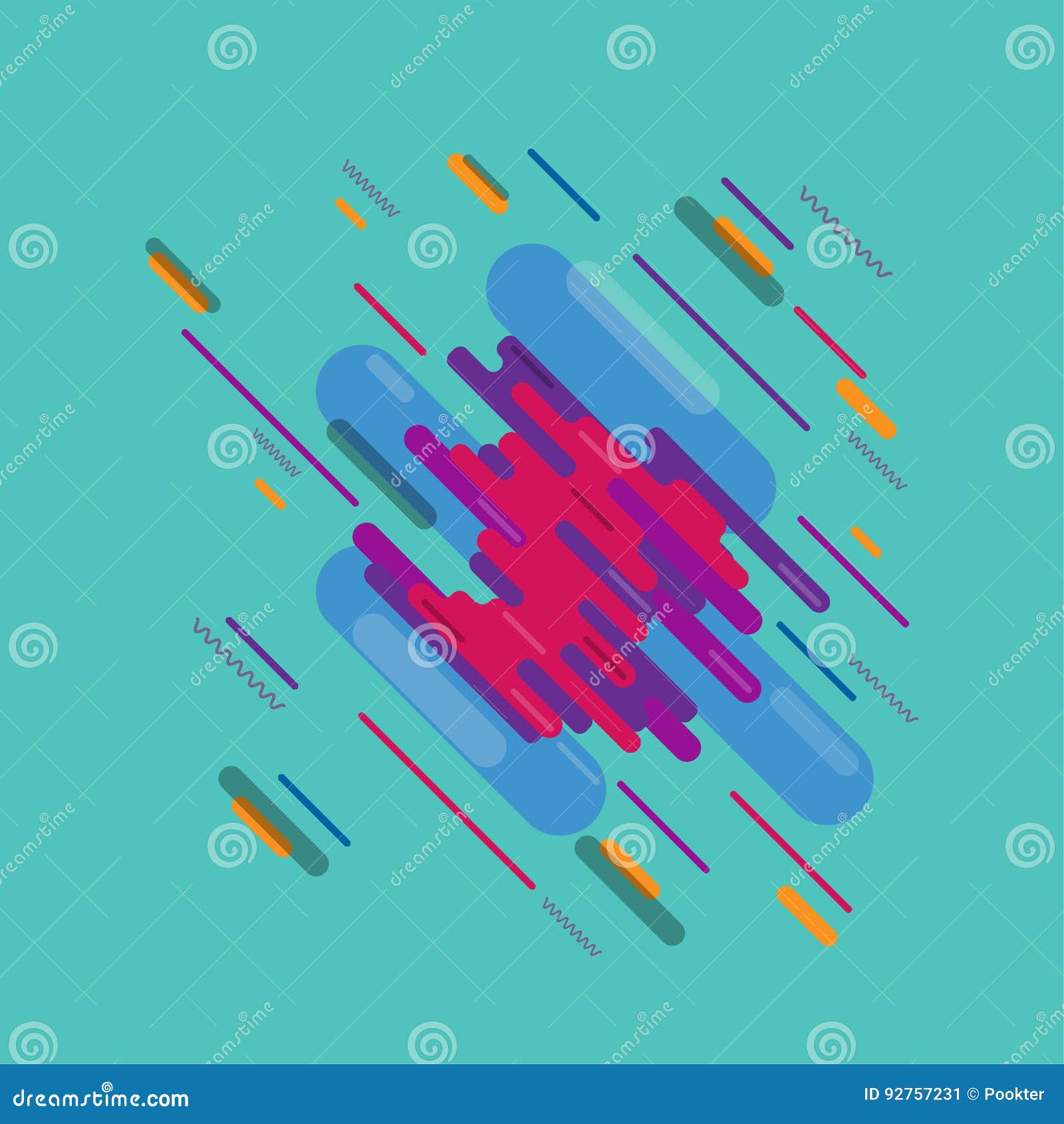 Abstract Splash Art Digital Paint. Stock Vector - Illustration of crack ...