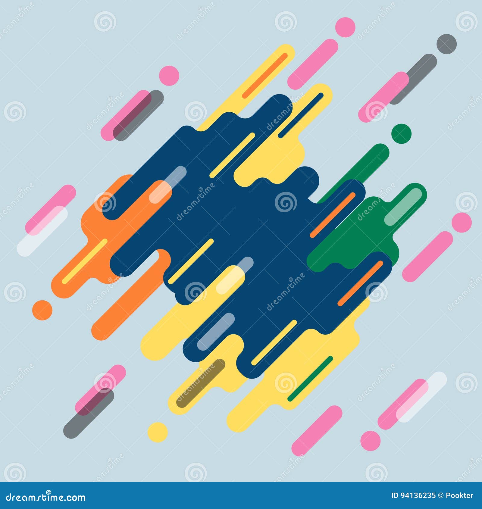 Abstract Splash Art Digital Paint. Stock Vector - Illustration of ...