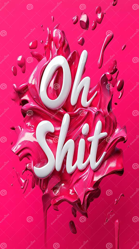 Abstract Splash with Bold Typography on Pink Background Stock Photo ...