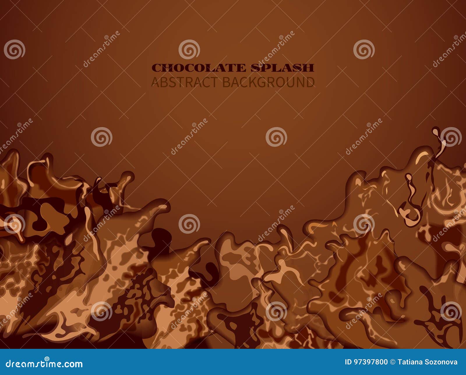 Abstract Splash of Chocolate Stock Vector - Illustration of confection ...