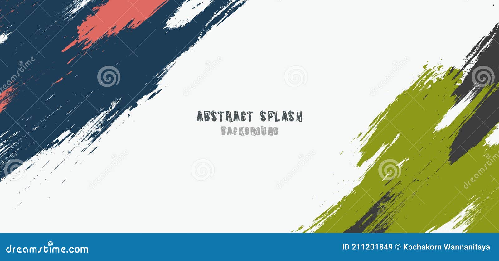 Abstract Splash Color Design of Free Style Header Template. Copy Space ...