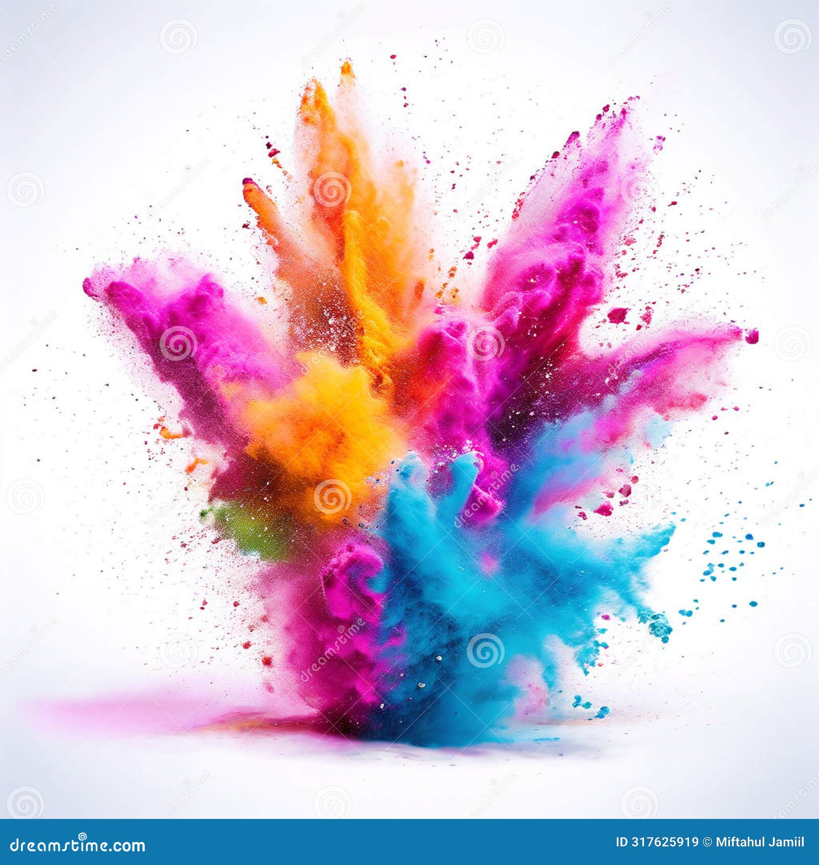 Abstract Splash of Colored Dust Colorful Powder Stock Image - Image of ...