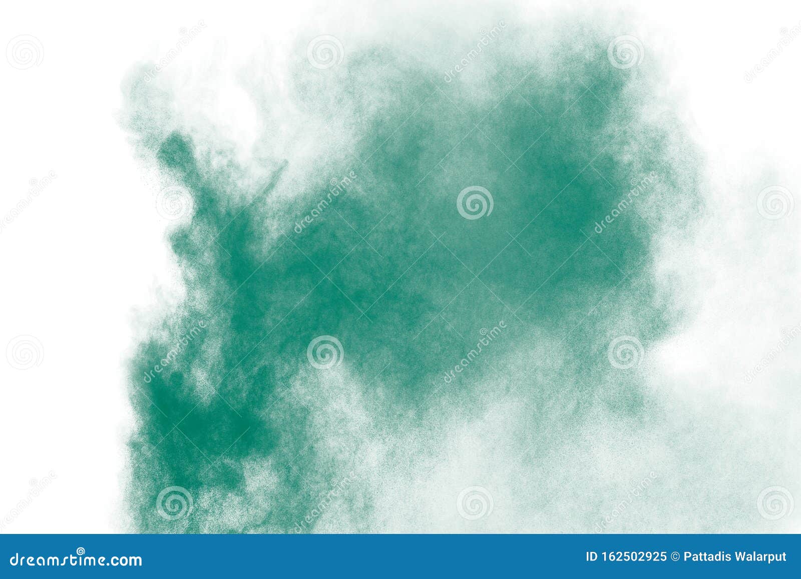 Abstract Splash of Green Colored Powder on White Background.Green ...