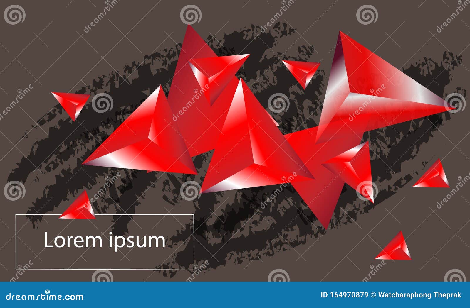 Abstract Splash Multiple Red Triangle Stock Vector - Illustration of ...
