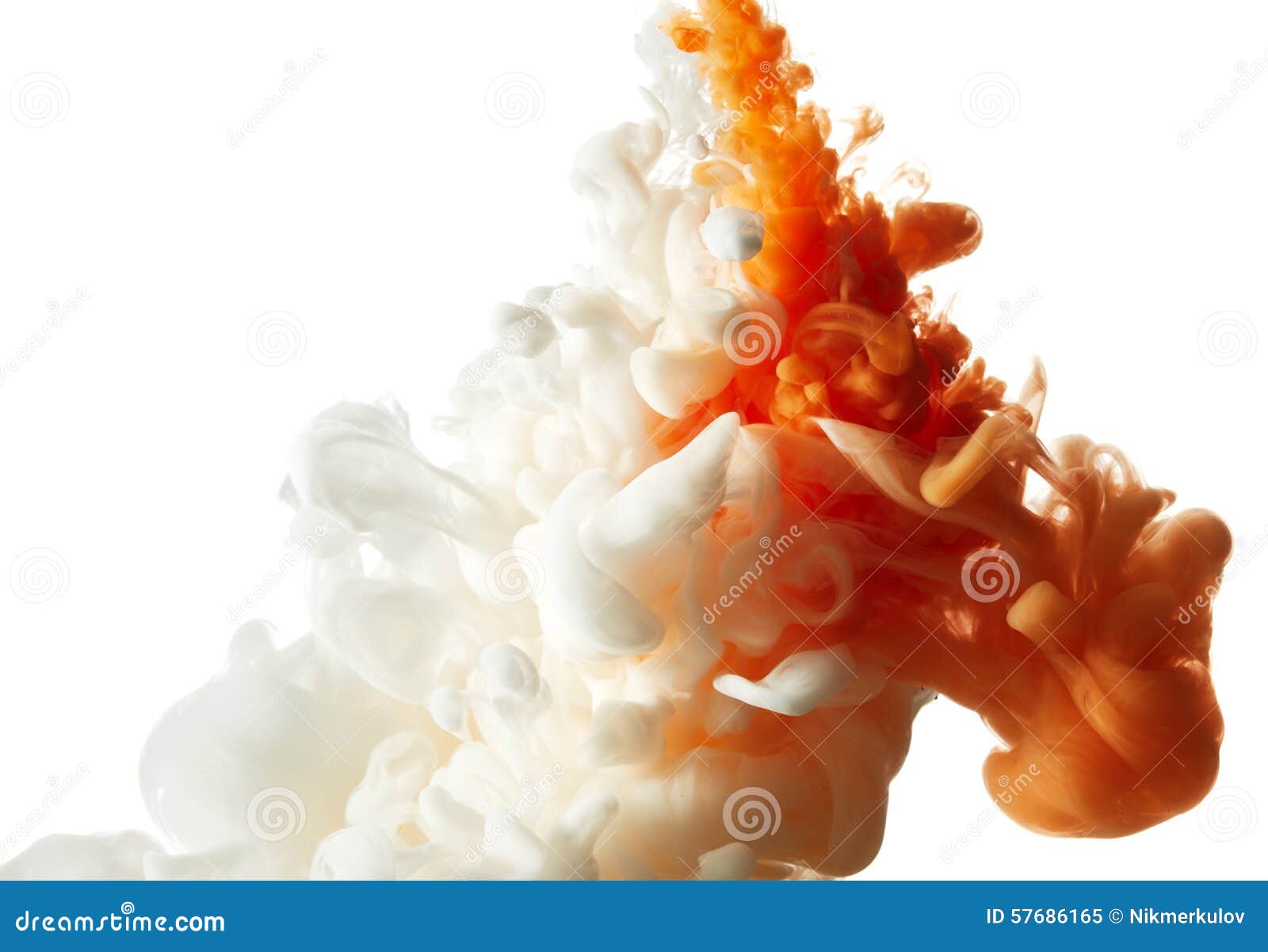 Abstract Splash of Orange Paint Stock Image - Image of orange, dynamic ...