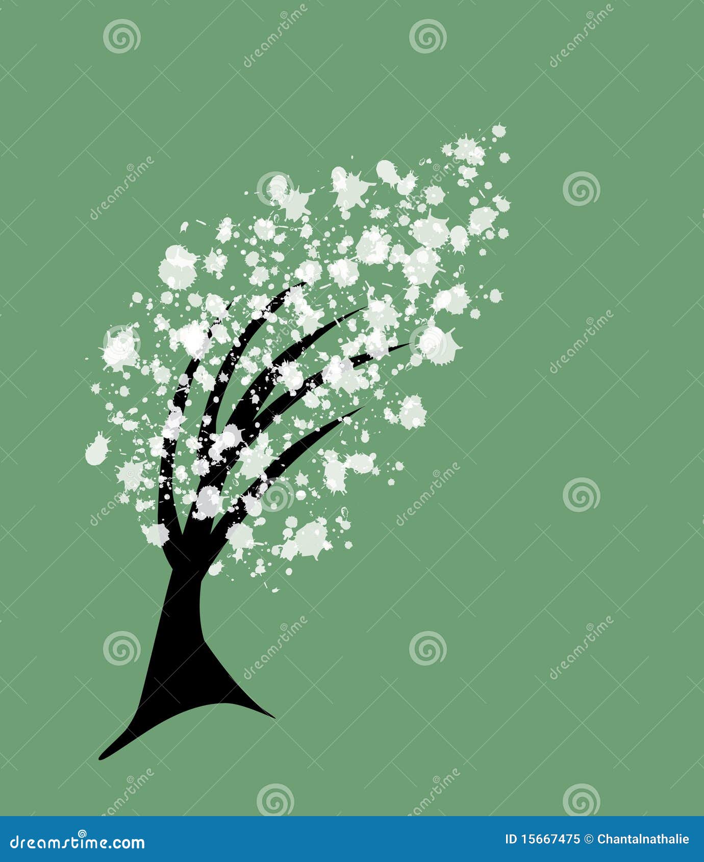 Abstract splash tree stock vector. Illustration of artistic - 15667475