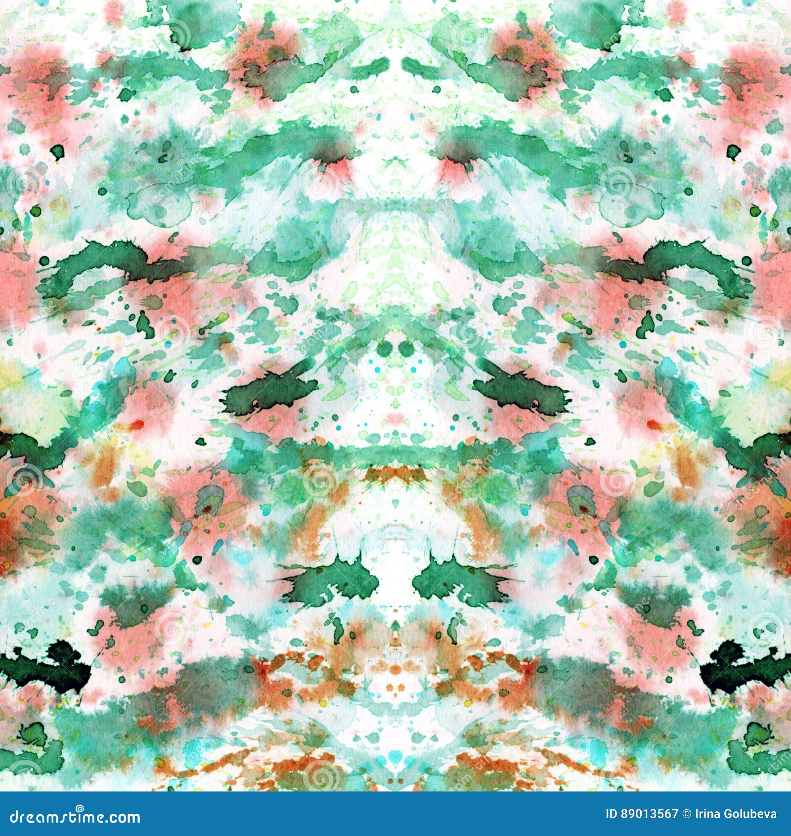 Abstract Splashed and Splattered Splotches of Colorful Green and Orange ...