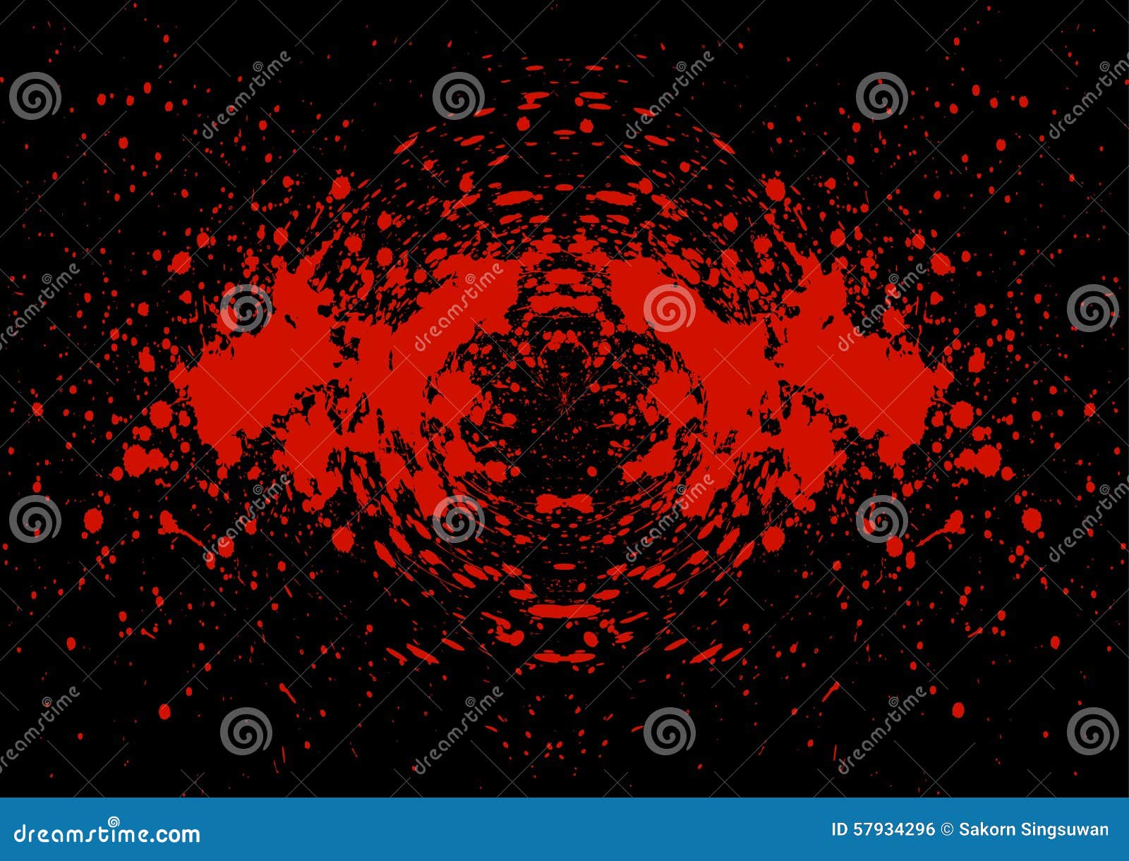 Abstract Splatter Blood on Black Color Background Stock Vector ...