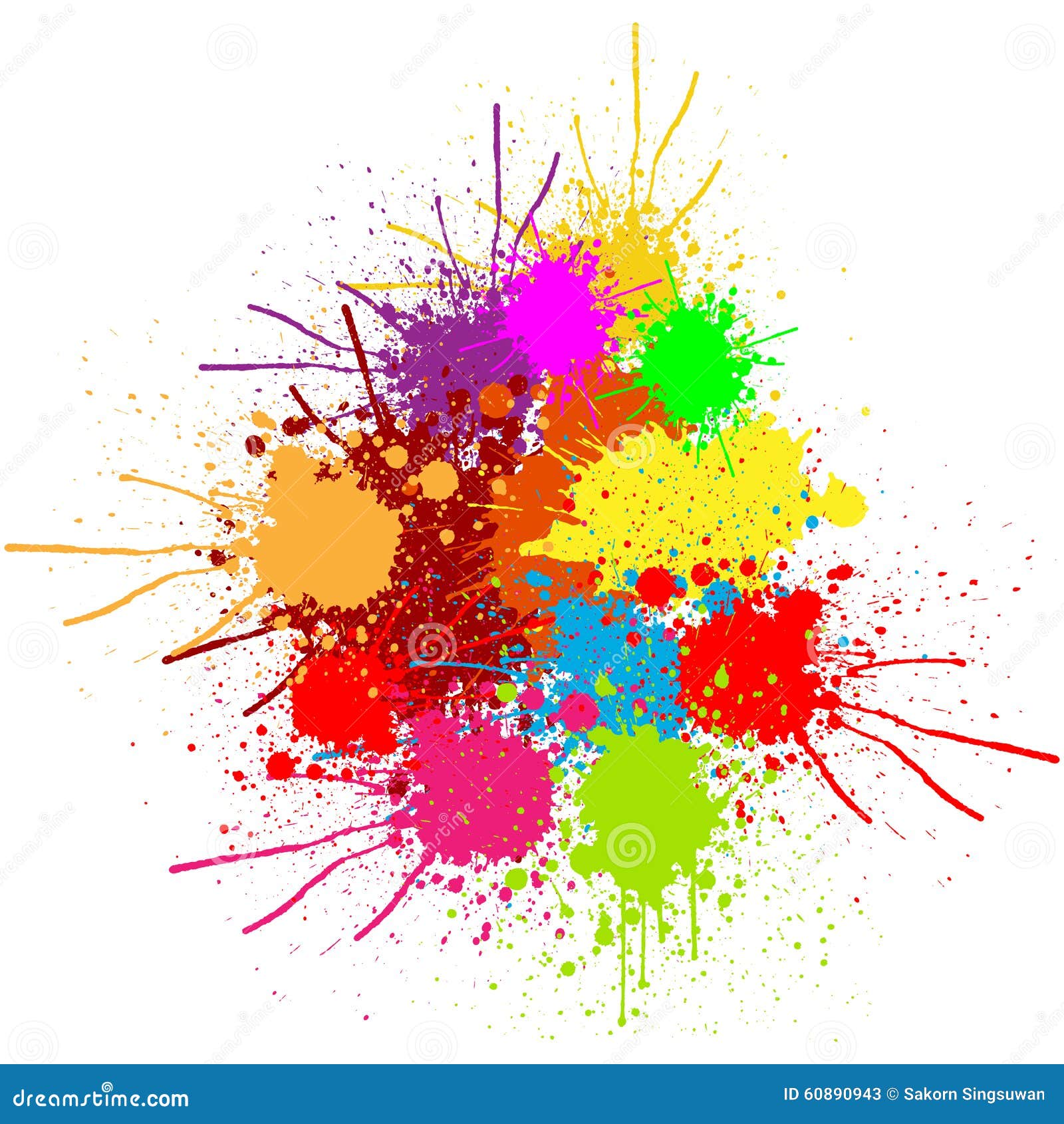 Abstract Splatter Color Background and Design.illustration . Stock ...