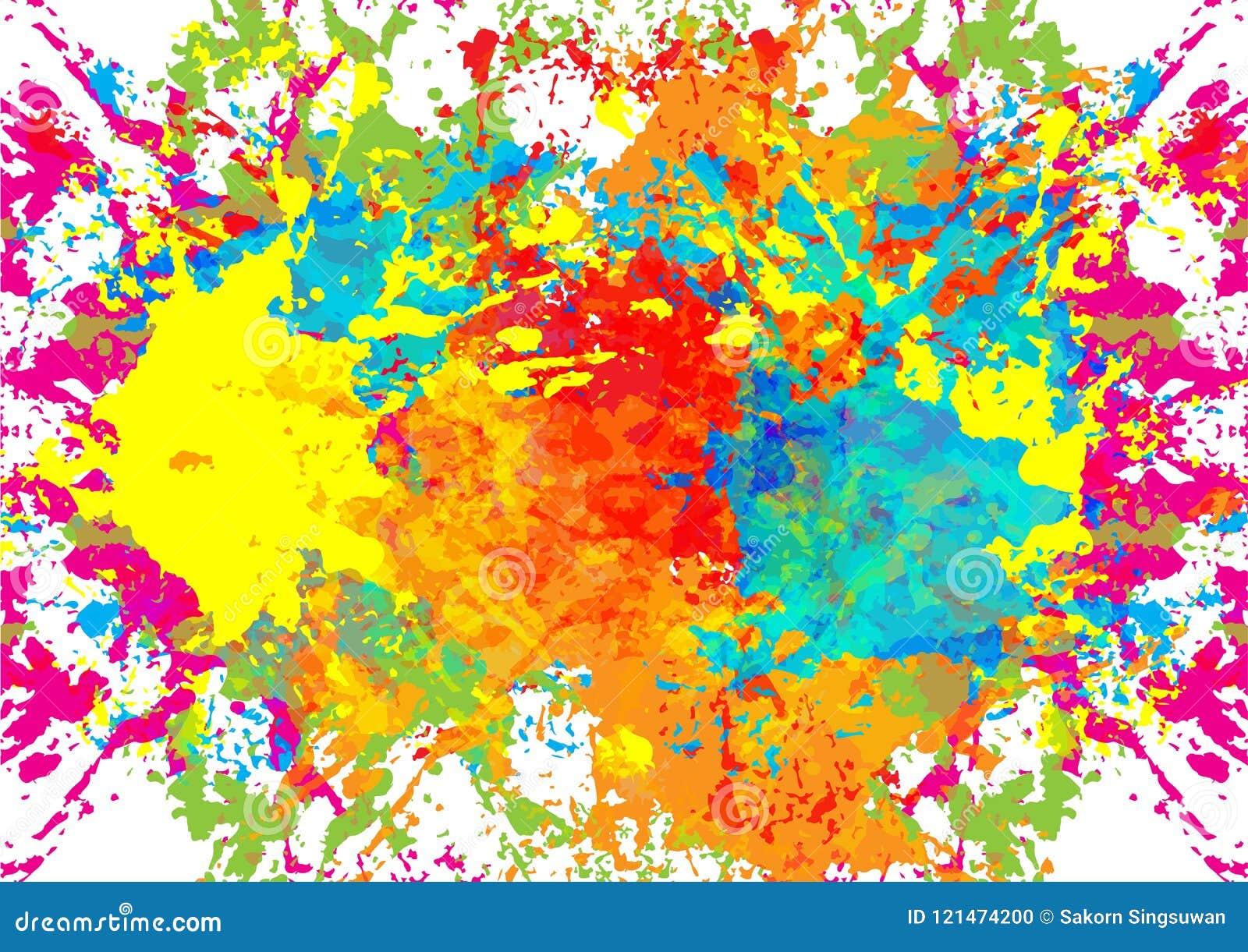 Abstract Splatter Color Design Background. Illustration D Stock Vector ...