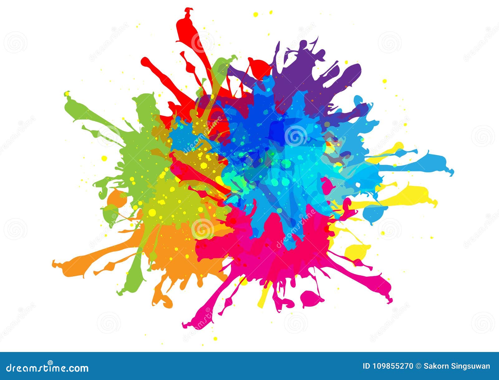 Abstract Splatter Color Design. Illustration Color Stock Vector ...
