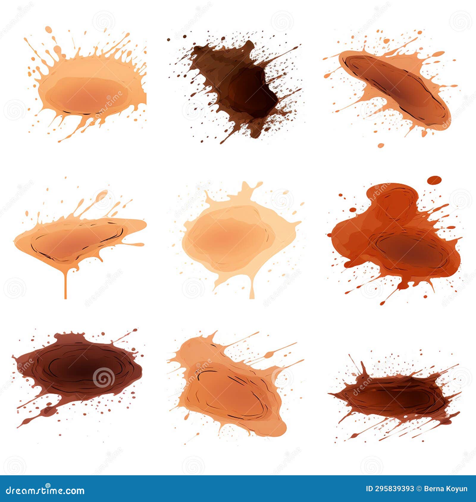 Abstract Splatter of Colorful Drips on White Stock Illustration ...