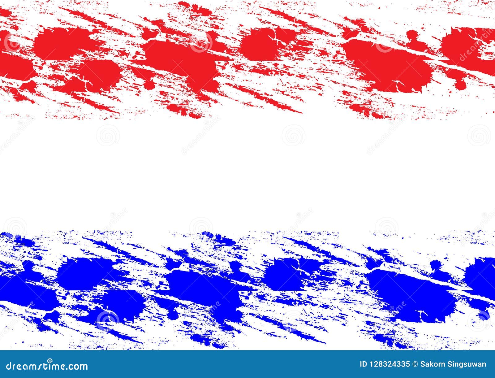 Abstract Splatter Red and Blue Background Design. Illustration Stock ...