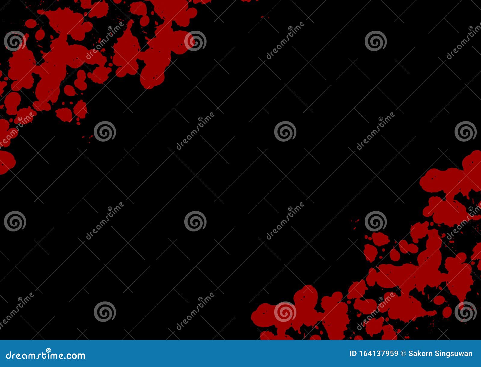 Abstract Splatter Red Color on Black Color Design Background ...