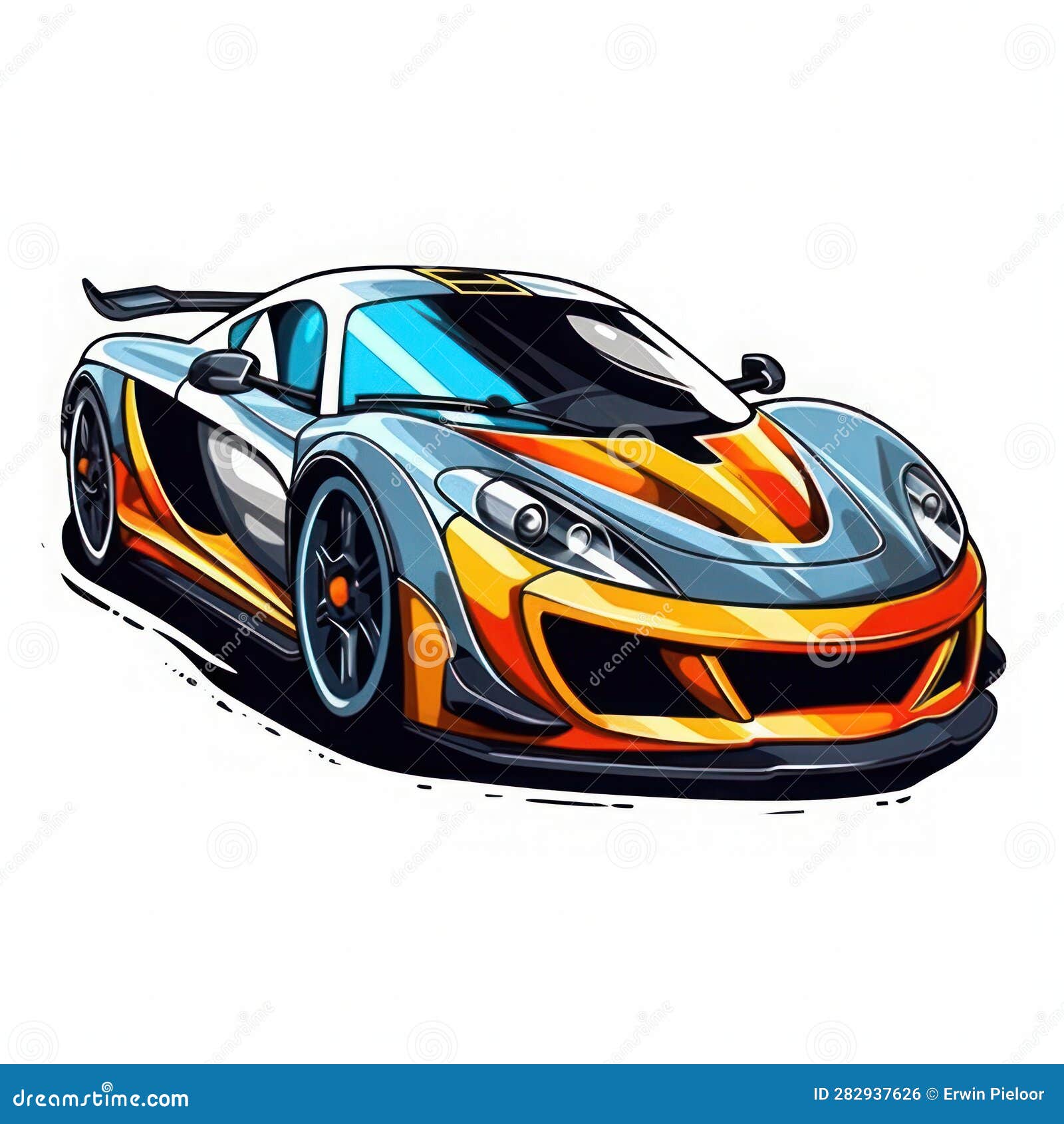 Abstract Sport Car Painting for Wallpaper Stock Illustration ...