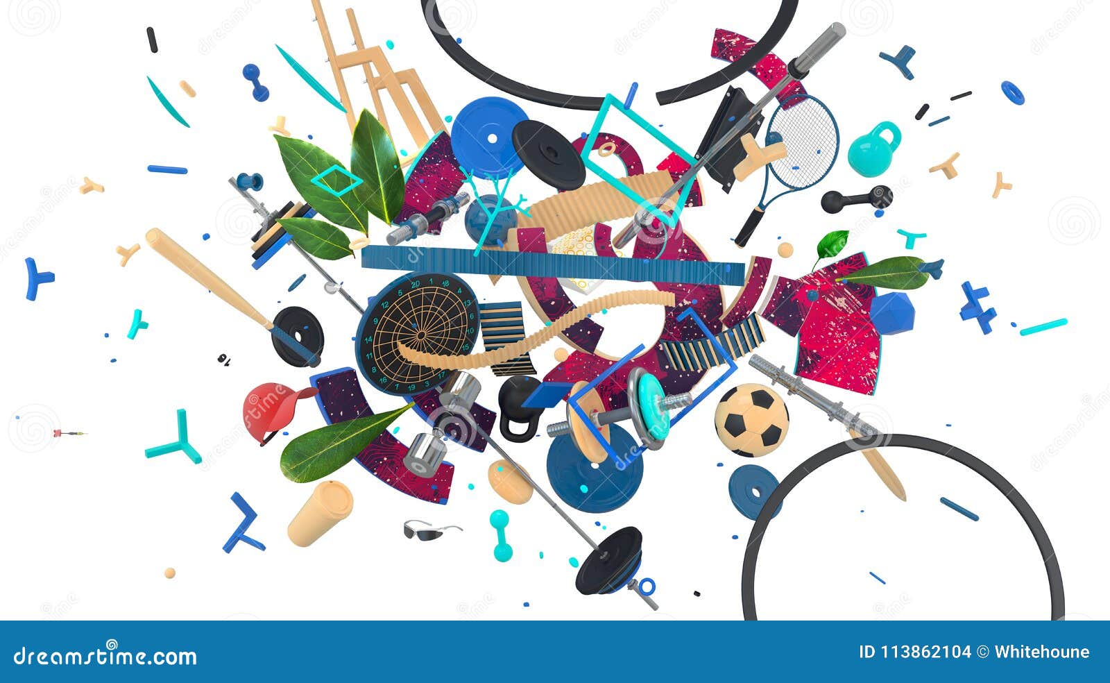 Abstract sport composition stock illustration. Illustration of racquet ...