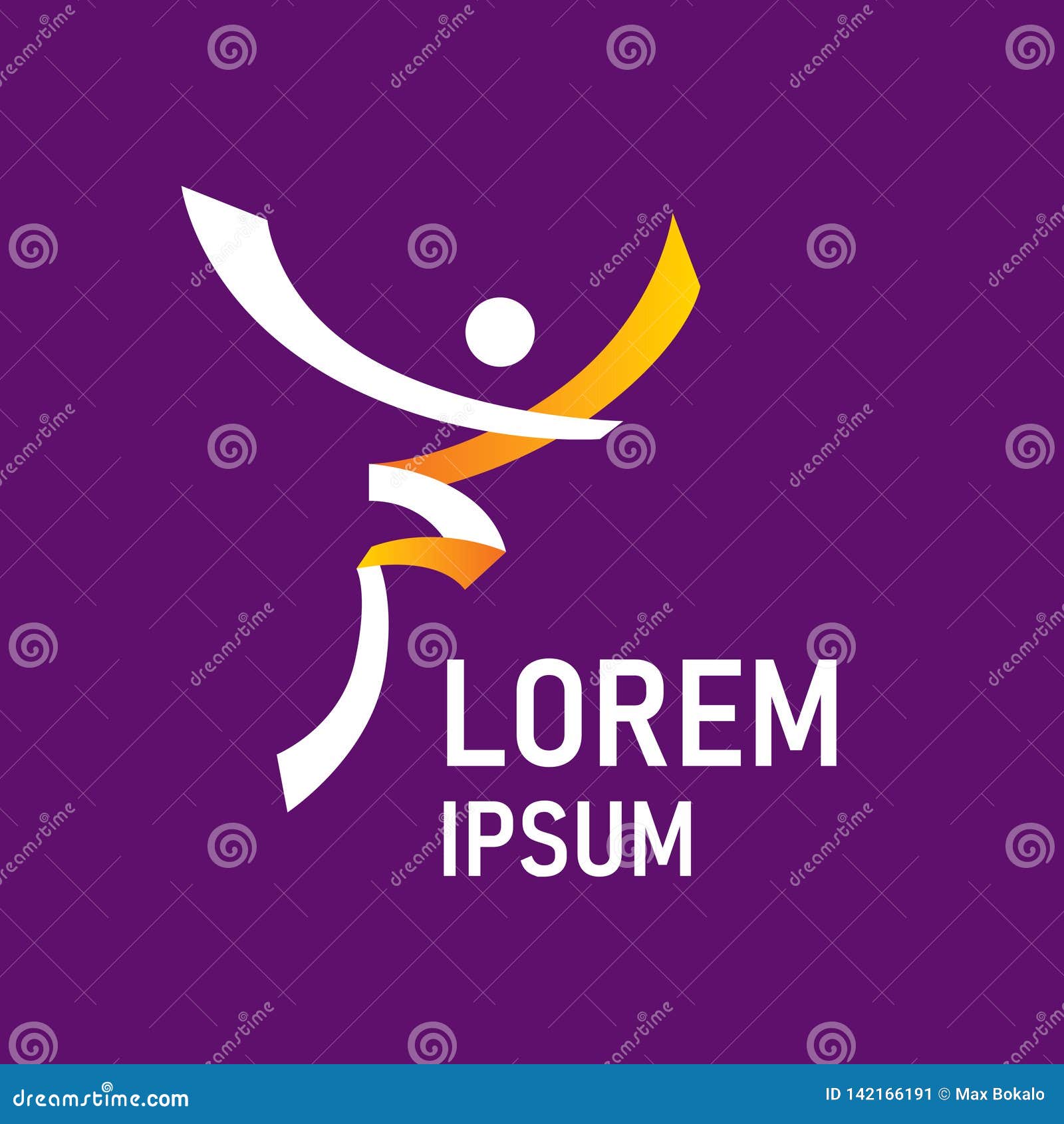 Abstract Sport Logo. Vector People Element Stock Vector - Illustration ...