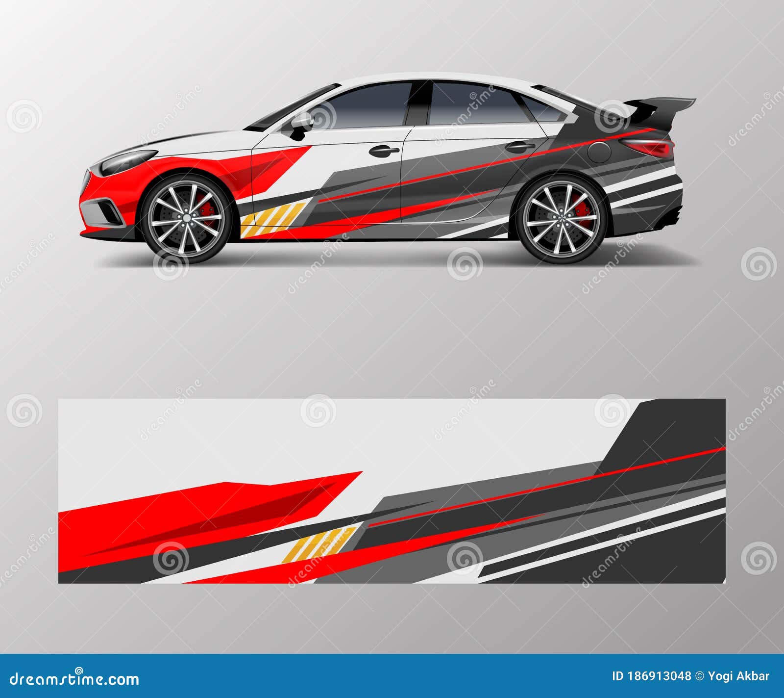 Abstract Sport Racing Car Wrap Decal and Sticker Design. Vector Eps10 ...