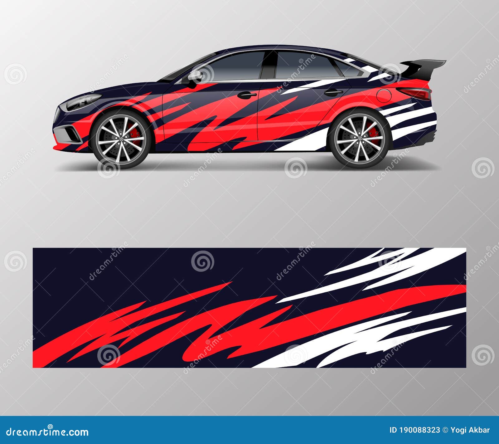 Abstract Sport Racing Car Wrap Decal and Sticker Design. Vector Eps10 ...