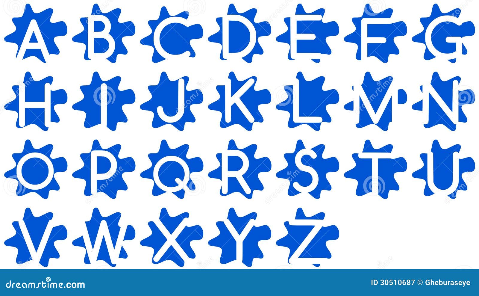 Abstract spotted alphabet stock vector. Illustration of alphabet - 30510687