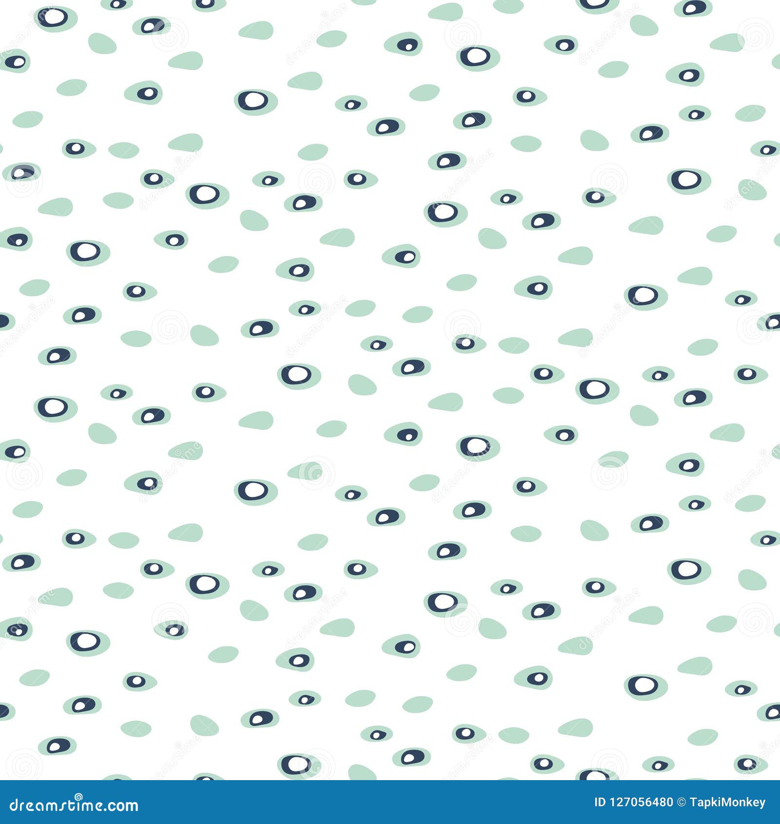 Abstract Spotted Blue Drops Seamless Vector Pattern. Stock Vector ...