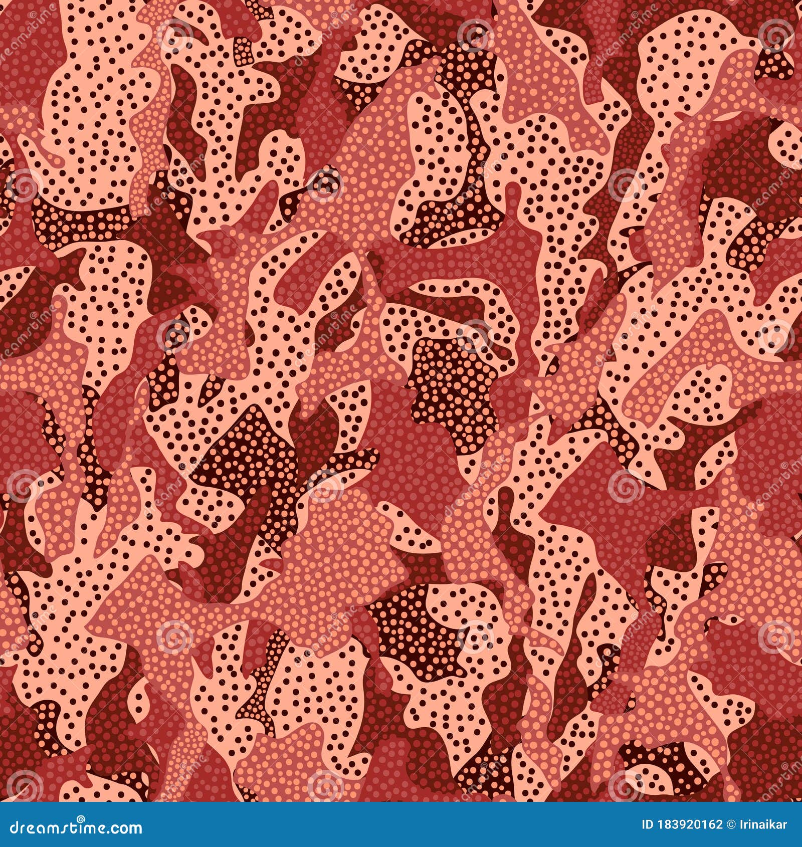 Abstract Spotted Bright Color Vector Seamless Pattern. Different ...