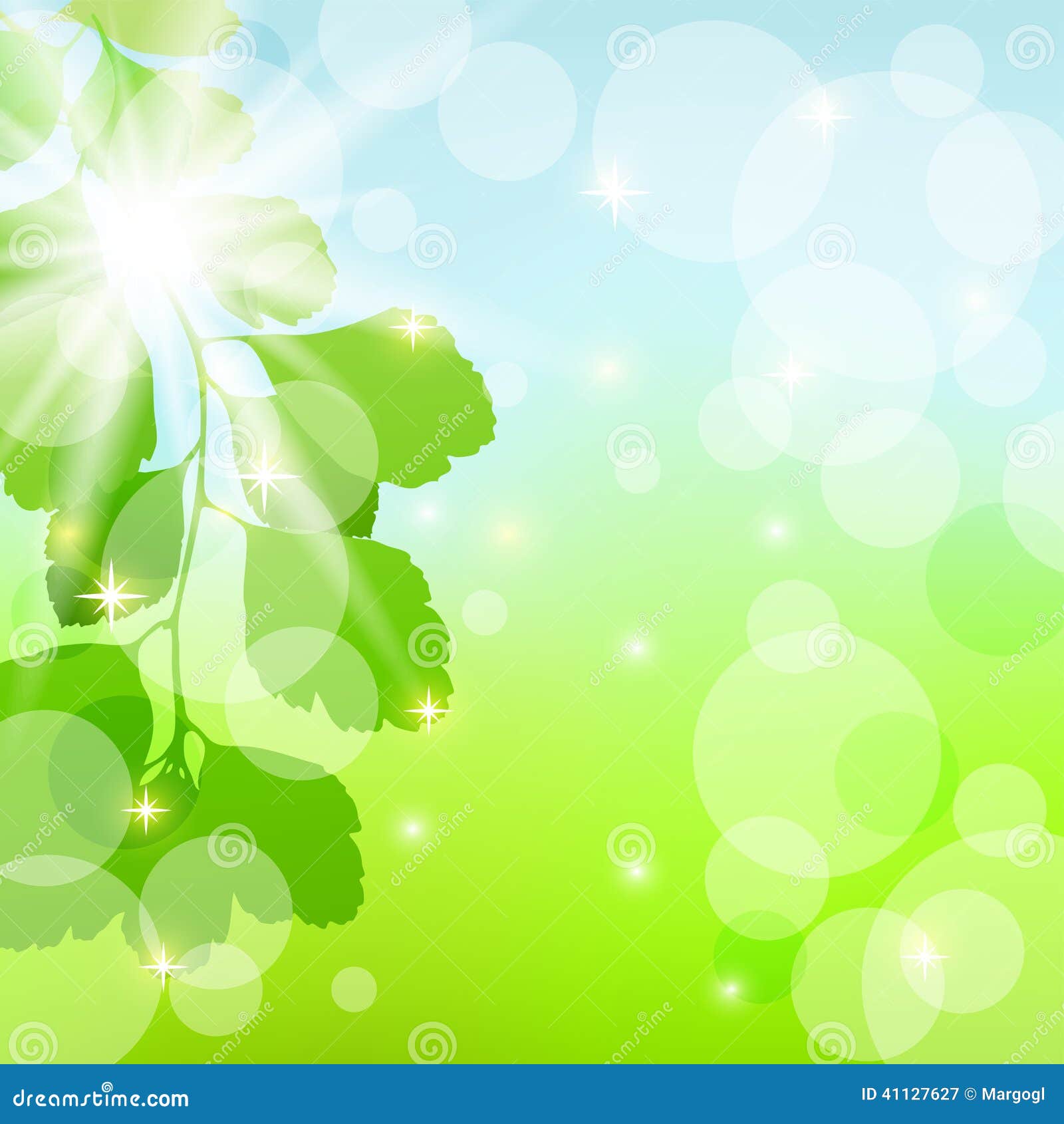 Abstract Spring Background with Leaves. Stock Vector - Illustration of ...