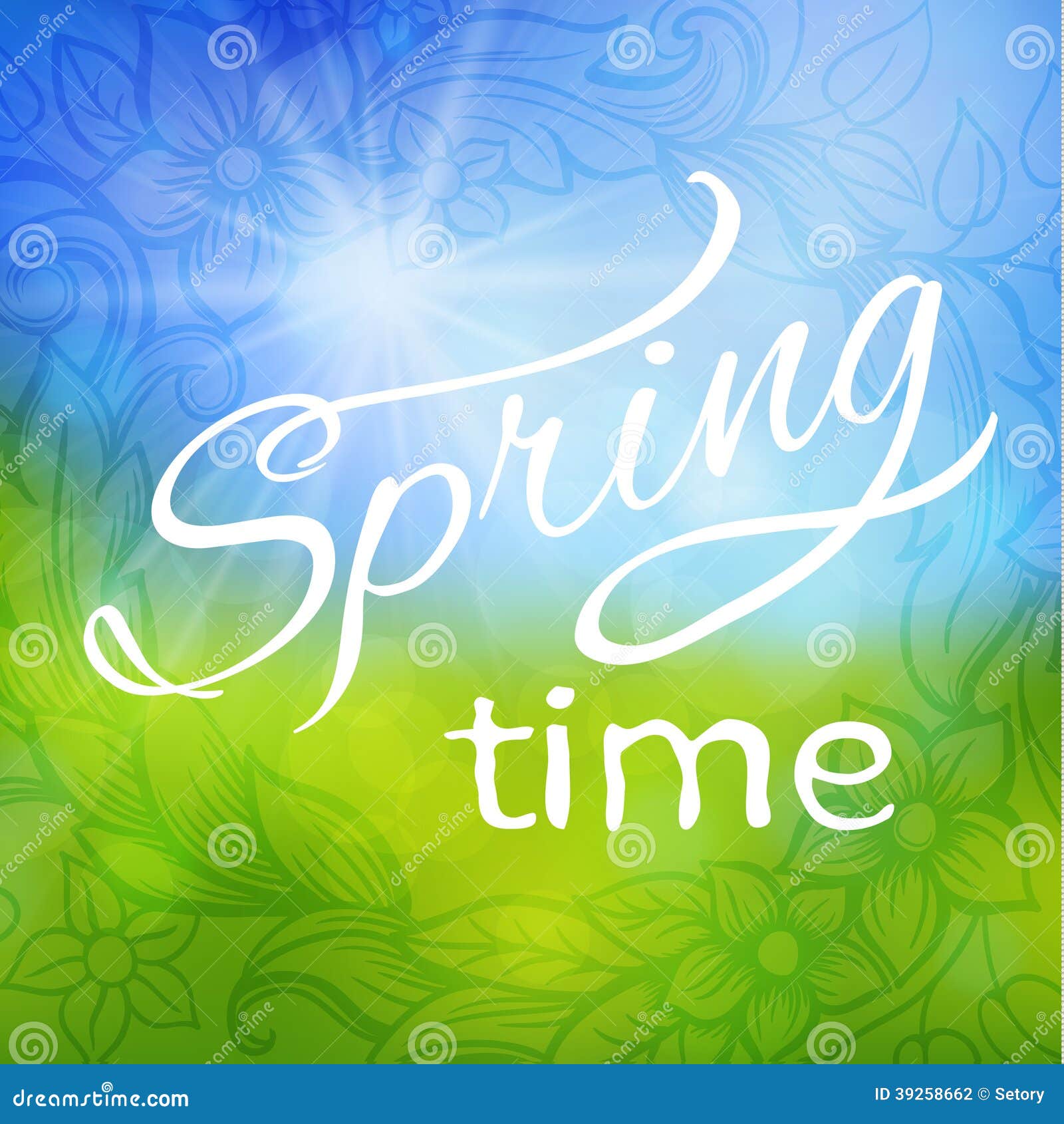 Abstract spring background stock vector. Illustration of floral - 39258662