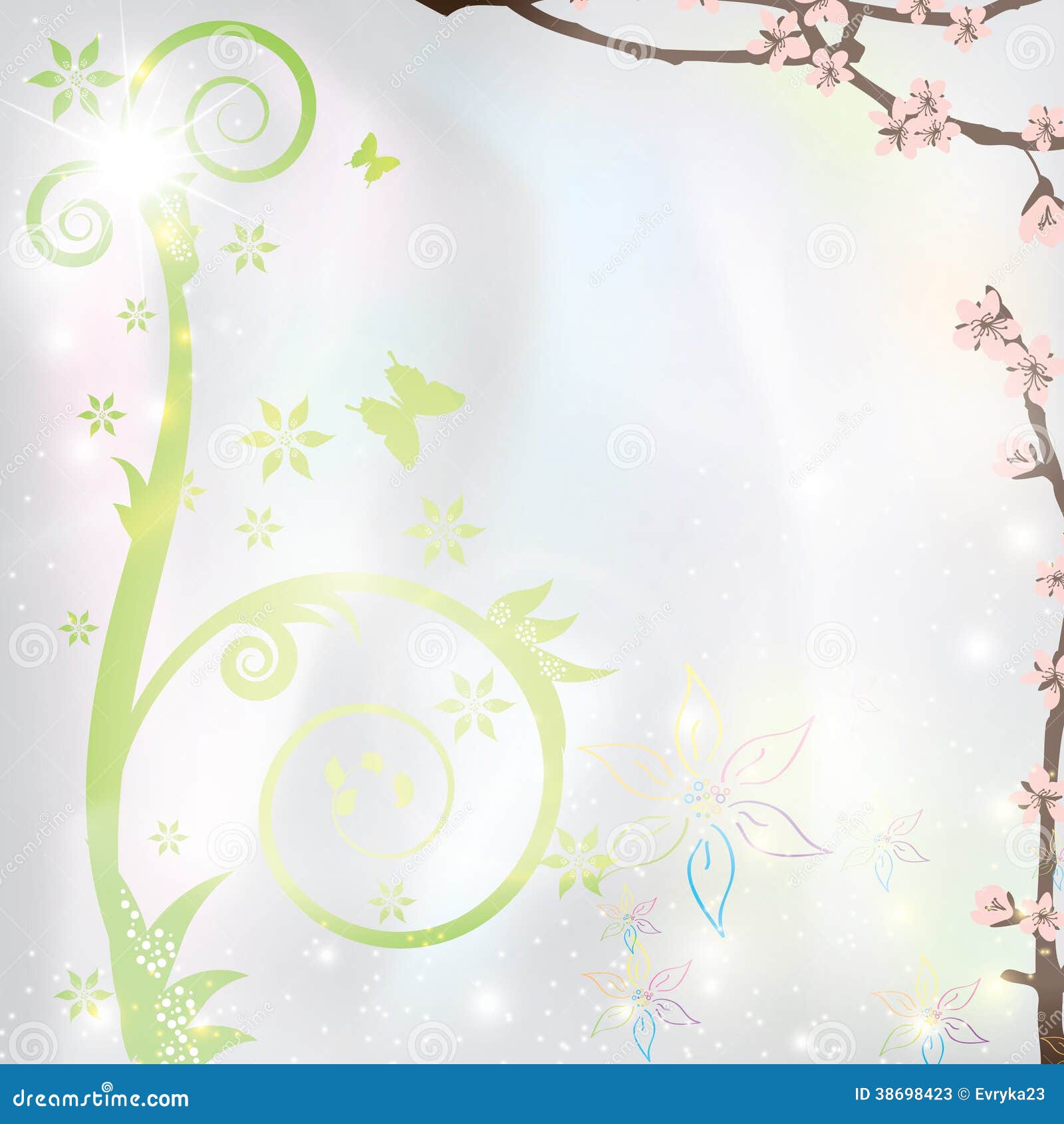 Abstract Spring Floral Background Stock Vector - Illustration of ...