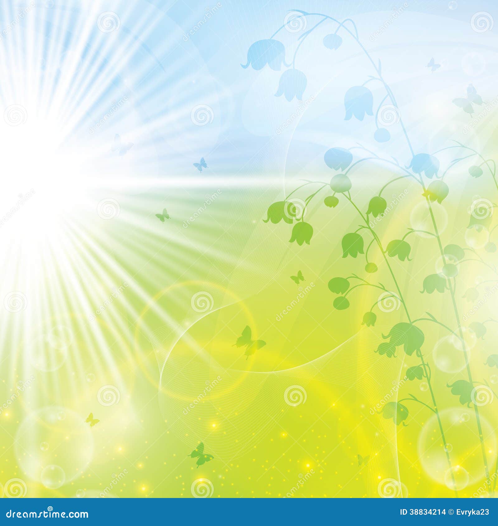 Abstract Spring Floral Background Stock Vector - Illustration of lily ...