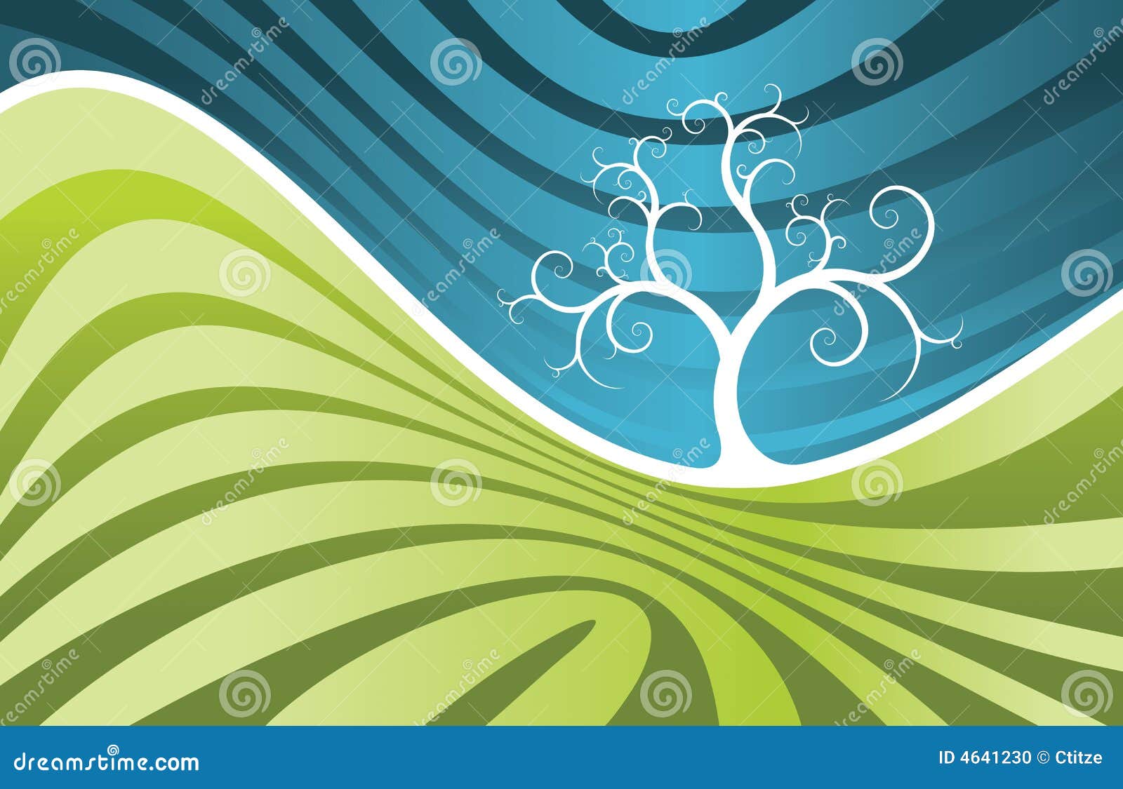 Abstract Spring Landscape with Stock Vector - Illustration of shape ...
