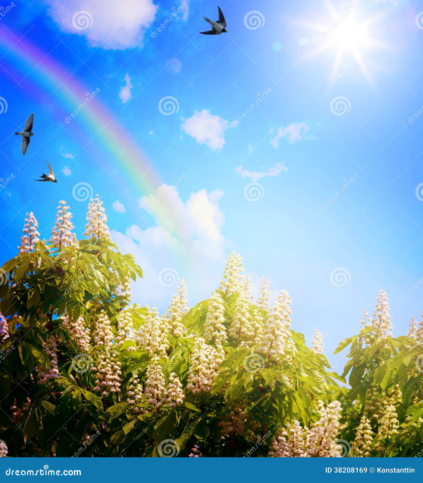 Abstract Spring Landscape Background Stock Image - Image of spring ...