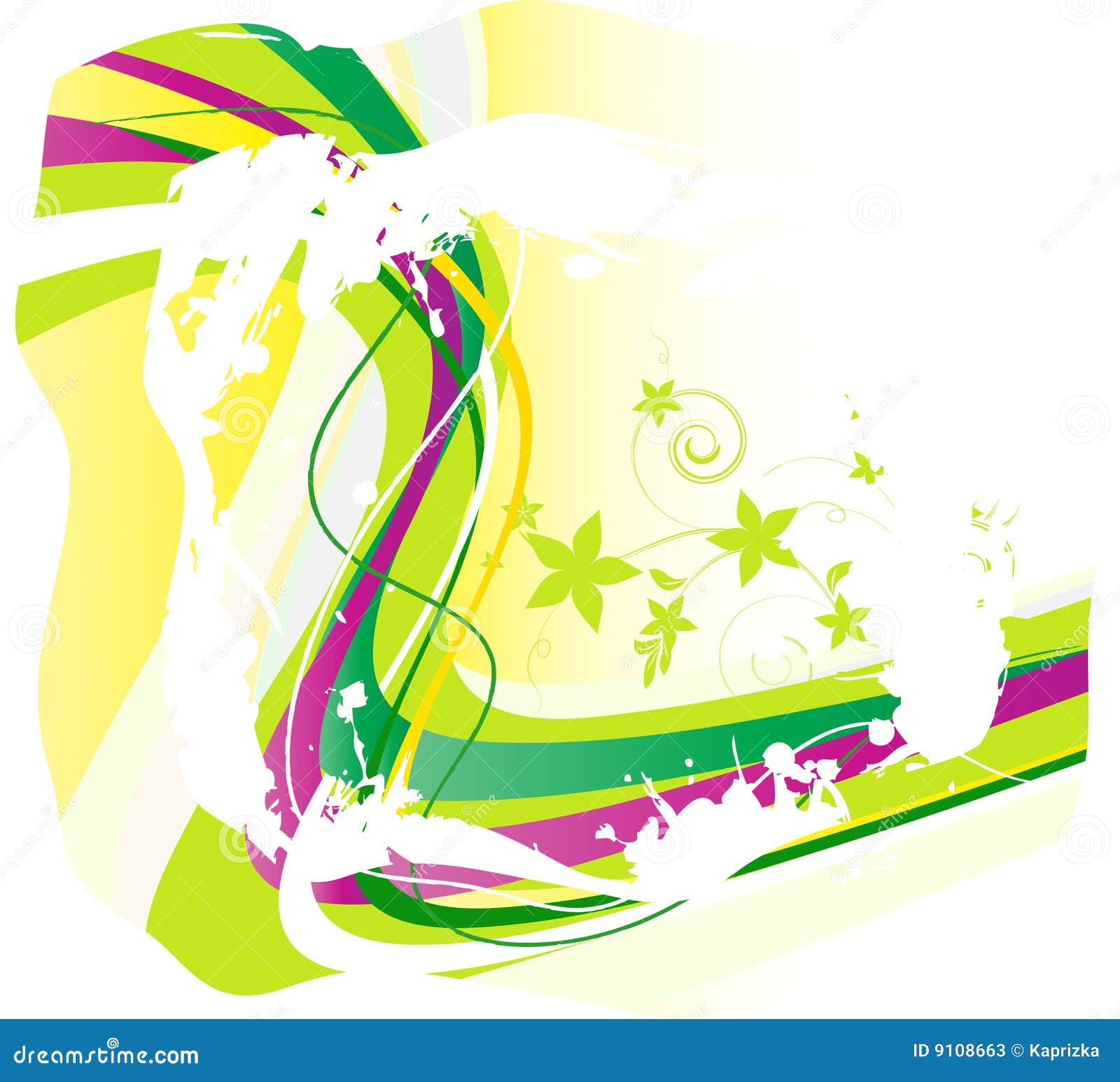 Abstract Spring Lines Template Stock Vector - Illustration of design ...