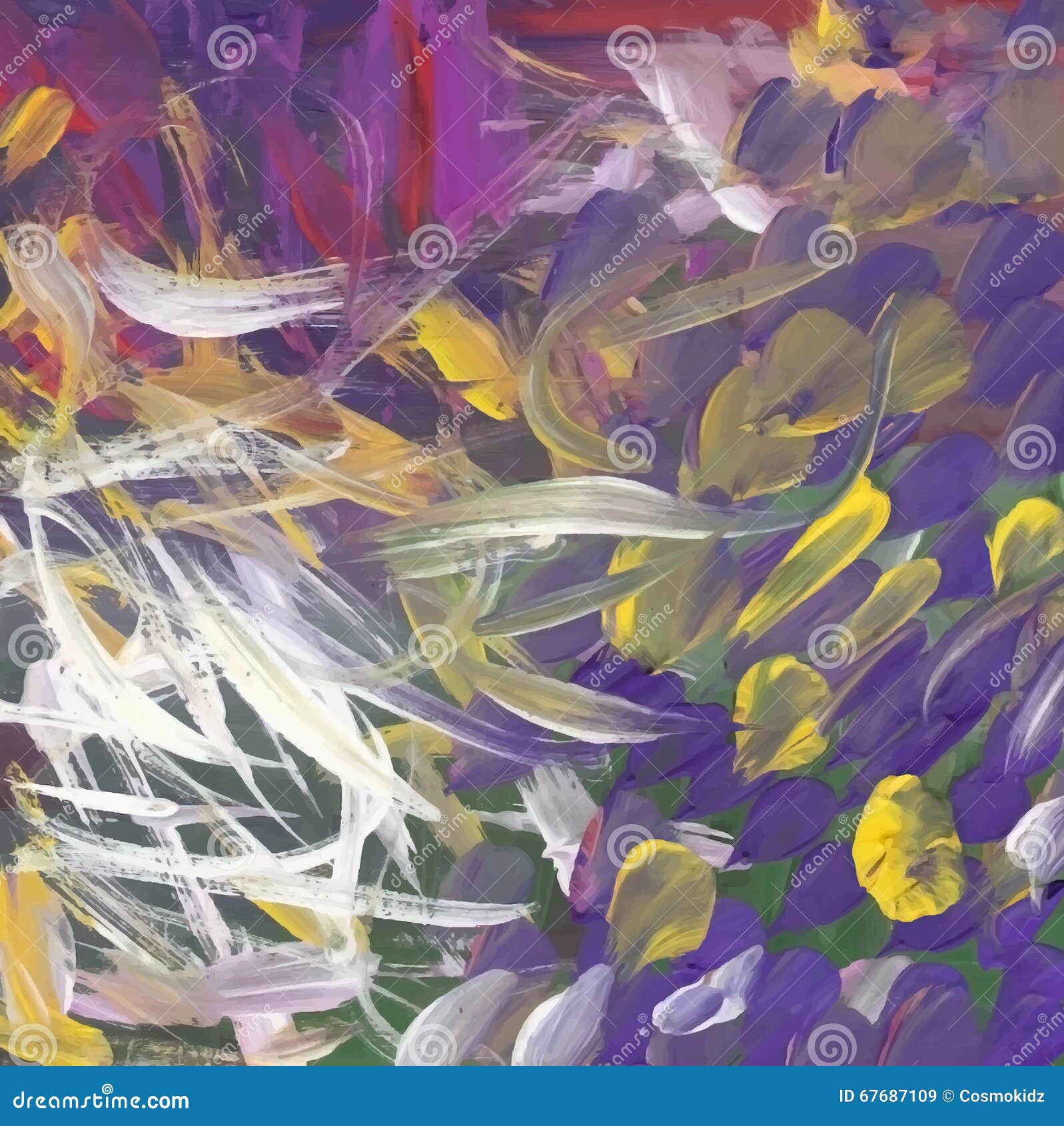 Abstract Spring Painting. Vector EPS 10 Image Stock Illustration ...